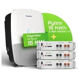Hoymiles/Pytes Komplettset 15 kW Hybridwechselrichter (Hoymiles HIT-15L-G3) & 15 kWh Batteriespeicher Pytes 48100R-C TE+