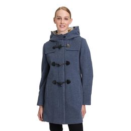 Wolljacke Gil Bret, Damen, Gr. 44, blau (marineblaus), Obermaterial: 75% Wolle, 20% Polyamid, 5% Kaschmir, unifarben, tailliert ca. Mitte Oberschenkel, gerader Abschluss, Jacken Wolljacke, mit Kapuze
