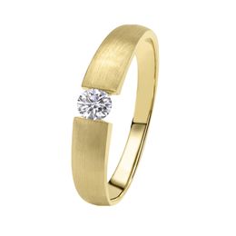 Diamantring ONE ELEMENT "0,10 ct Diamant Brillant Ring aus 585 Gelbgold" Gr. 57, gold, Fingerringe, Damen, 57,mit Brillant, Gelbgold 585, Diamantring