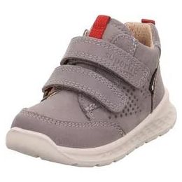 Lauflernschuh Superfit "BREEZE WMS: Mittel", Baby, Gr. 30, grau (grau, rot), Nubukleder, Veloursleder, Schuhe Lauflernschuh, Klettschuh mit wasserdichtem GORE-TEX, Gr&ouml;&szlig;enschablone zum Download