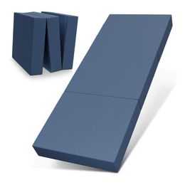 ELONEO Klappmatratze G&auml;stematratze, 75x195x15 cm, blau