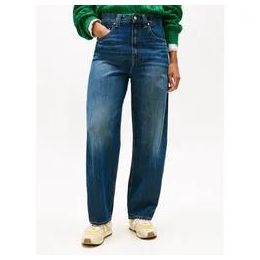 5-Pocket-Jeans Tommy Hilfiger "DNM BARREL RW", Damen, Gr. 31, L&auml;nge 32, mine, Denim/Jeans, Obermaterial: 100% Baumwolle, Abriebeffekte, bequem kn&ouml;chellang, Jeans 5-Pocket-Jeans