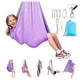 VEVOR Aerial Yoga H&auml;ngematte Set aus doppellagigem Stoff, Aerial Yoga Swing Air Fliegen, Yoga-Schaukel mit 360&deg;-Drehaufh&auml;ngung & O-Sling & 136,07 kg Max. Tragf&auml;higkeit, Deckenschaukeln Rosa+Blau