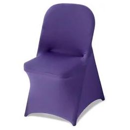 VEVOR Stuhlhussen Stuhlbezug Stretch 50 Stk. waschbarer & abnehmbarer Stuhl&uuml;berzug aus Polyester-Spandex f&uuml;r Hochzeitsfeiern Esszimmerbankette, passend f&uuml;r Klappst&uuml;hle (45 x 46 x 77 cm) Violett