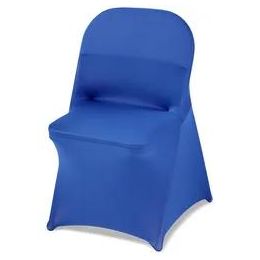 VEVOR Stuhlhussen Stuhlbezug Stretch 50 Stk. waschbarer & abnehmbarer Stuhl&uuml;berzug aus Polyester-Spandex f&uuml;r Hochzeitsfeiern Esszimmerbankette, passend f&uuml;r Klappst&uuml;hle (45 x 46 x 77 cm) Blau