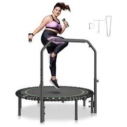 VEVOR Faltbares Mini-Trampolin Fitness-Rebounder 1295 mm 205 kg belastbares Tainingstrampolin, Rebounder Sport Trampolin Gartentrampolin mit 4-stufig h&ouml;henverstellbarem Griff & 42 Spanngurten