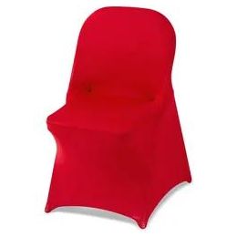 VEVOR Stuhlhussen Stuhlbezug Stretch 50 Stk. waschbarer & abnehmbarer Stuhl&uuml;berzug aus Polyester-Spandex f&uuml;r Hochzeitsfeiern Esszimmerbankette, passend f&uuml;r Klappst&uuml;hle (45 x 46 x 77 cm) Rot