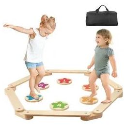 VEVOR Schwebebalken-Trittsteine, 6 St&uuml;ck h&ouml;lzerne Balance-Boards f&uuml;r Kleinkinder, Montessori-Spielzeug f&uuml;r Kinder von 2&ndash;6 Jahren, f&ouml;rdert Koordination und Grobmotorik, Gymnastikparcours f&uuml;r drinnen und drau&szlig;en, Geschenk f&uuml;r M&auml;dchen und Jungen
