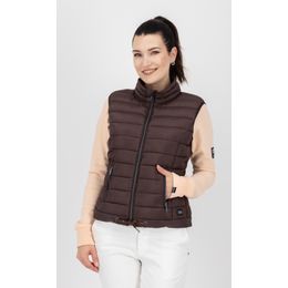 Steppweste LPO "GREENLAND II VEST Women", Damen, Gr. 40/42 (M), braun, 100% Polyester, tailliert, Westen Steppweste, zum Wenden