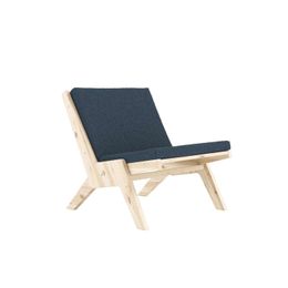 Loungesessel Karup Design "Sway Lounge Chair, ohne Armlehnen, aus FSC-zertifiziertem Massivholz", blau, B:67,5cm H:67,5cm T:75cm, 100% Polyurethan, Sessel, Loungesessel, Matratze mit Boucl&eacute;-Bezug in mehreren Farben, Made in Europe