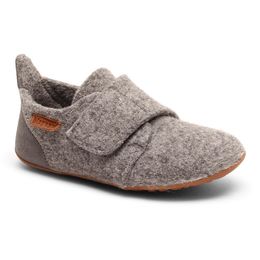 Hausschuh bisgaard "casual wool", M&auml;dchen, Gr. 26, grau, Wolle, Schuhe Hausschuh, Klettschuh mit Lammwolle gef&uuml;ttert, Gr&ouml;&szlig;enschablone zum Download