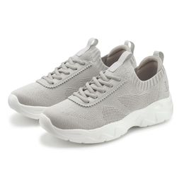active by Lascana Sneaker LASCANA ACTIVE "Turnschuhe", Damen, Gr. 39, grau (hellgrau), Obermaterial: 50% Lederimitat, 50% Textilmaterial. Decksohle: 100% Textilmaterial. Futter: 100% Textilmaterial. Laufsohle: 100% Synthetik, Mesh, unifarben, Basic, Schuhe Sneaker, ultraleicht und bequem zum Reinschl&uuml;pfen mit Zierschn&uuml;rung VEGAN, Topseller