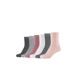 Socken Mustang, Damen, Gr. 39-42, rosa (rosette), Baumwollmischung, unifarben, normal, Socken Socken, mit verst&auml;rktem Fersen- und Zehenbereich
