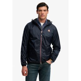 Windbreaker Superdry "ESSENTIAL TRI WINDBREAKER JKT", Herren, Gr. XL, richest navy, Web, Obermaterial: 100% Polyester, unifarben, relaxed fit normal, Jacken Windbreaker