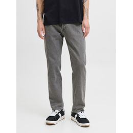 Jack & Jones Relax-fit-Jeans JACK & JONES "JJICHRIS JJORIGINAL SQ 735 LN", Herren, Gr. 29, L&auml;nge 30, grau denim, Denim/Jeans, Obermaterial: 100% Baumwolle, Abriebeffekte, regular fit normal, Jeans Relax-fit-Jeans