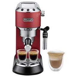 De'Longhi DELONGHI Dedica Style EC685.R - Professionelle Milchaufsch&auml;umung und schmales Design, Siebtr&auml;ger Espressomaschine Rot Matt