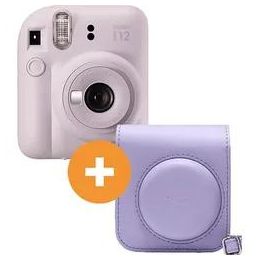 Fujifilm INSTAX mini 12 Travel Set Sofortbildkamera, Lilac Purple