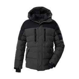 Steppjacke Killtec "KOW 88 MN QLTD JCKT", Herren, Gr. XL, grau (stahlgrau), Obermaterial: 100% Polyester;Futter: 100% Polyester;F&uuml;llung: 100% Polyester, Jacken Steppjacke, Wasserabweisende, atmungsaktive Steppjacke mit verstellbarer Kapuze