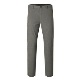 Anzughose Selected "SLH175-SLIM ROBERT FLEX PANTS NOOS", Damen, Gr. 31, L&auml;nge 32, grau melange, Web, Obermaterial: 67% Polyester, 29% Viskose, 4% Elasthan, meliert, slim fit kn&ouml;chellang, Hosen Anzughose