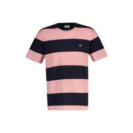 T-Shirt Gant "T-Shirt BAR STRIPE T-SHIRT 1er Pack", Herren, Gr. 3XL, bunt (pink), Obermaterial: 100% Baumwolle CO., Shirts T-Shirt
