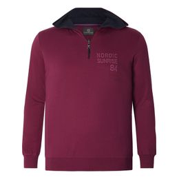 Kapuzensweatshirt Jan Vanderstorm "Sweatshirt KORBENKT", Herren, Gr. L, rot (dunkelrot), Obermaterial: 100% Baumwolle CO., Sweatshirts Kapuzensweatshirt