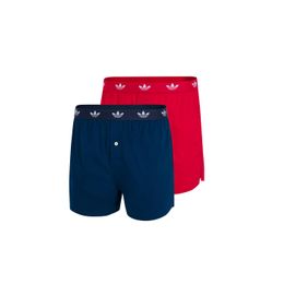 Webboxer adidas originals "Comfort Cotton Woven", Herren, Gr. XL, 904, navy, rot, Webqualit&auml;t, Obermaterial: 100% Baumwolle, bedruckt, unifarben, weit, Unterhosen Webboxer, Baumwolle, weit, elastischer Bund, Eingriff mit Knopf