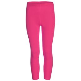 Leggings happy girls, M&auml;dchen, Gr. 116, N-Gr, pink, Jersey, Obermaterial: 95% Baumwolle, 5% Elasthan, unifarben, skinny fit kn&ouml;chellang, Hosen Leggings, in Basic-Form