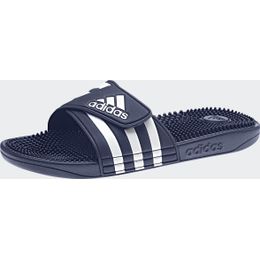 Badesandale adidas Sportswear "ADISSAGE BADESCHLAPPEN", Gr. 43, blau (dunkelblau, ftwr wei&szlig;, dunkelblau), Synthetik, Schuhe Badesandale, Badelatschen