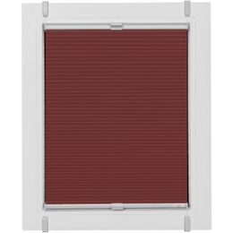 Plissee SUNLINES "Start-up Style Honeycomb", rot (ziegelrot, silberfarben, silberfarben), B:30cm H:85cm, Obermaterial: 100% Polyester, Plissees, Plissee, verspannt mit Simply-Fix Klemmtr&auml;ger, Wabenplissee