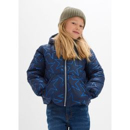 bonprix Winterjacke in Blousonform mit Teddyfutter wasserabweisend, blau