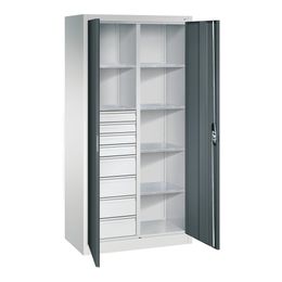 C+P Werkzeugschrank mit Schubladen Acurado, 1950x930x500mm, 7035/7016 ; C + P M&ouml;belsysteme (8921-305|S10323)