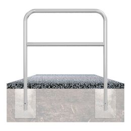 Schake Abweiseb&uuml;gel aus Stahlrohr &Oslash; 48 x 2,5 mm Breite: 1200 mm, H&ouml;he: 1200 mm + Querholm, zum Einbetonieren (448_23)