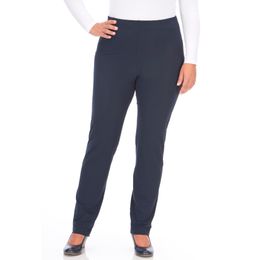 Schlupfhose KjBRAND "Susie sensitive reduced", Damen, Gr. 48 (24), K-Gr, blau (marine), Web, Obermaterial: 75% Polyamid, 25% Elasthan, figurbetont lang, Hosen Schlupfhose, Sommerhose atmumgsaktiv