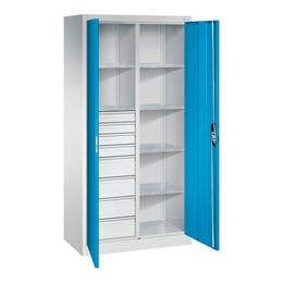 C+P Werkzeugschrank mit Schubladen Acurado, 1950x930x500mm, 7035/5012 ; C + P M&ouml;belsysteme (8921-305|S10325)