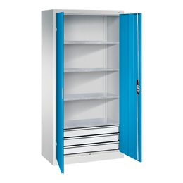 C+P Werkzeugschrank mit Schubladen Acurado, 1950x930x500mm, 7035/5012 ; C + P M&ouml;belsysteme (8921-503|S10209)