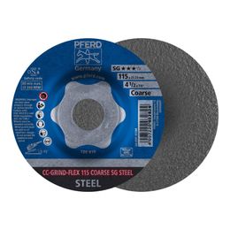 Pferd TOOLS CC-GRIND FLEX Schleifscheibe 115x22,23 mm COARSE Leistungslinie SG STEEL f&uuml;r Stahl (64188115)