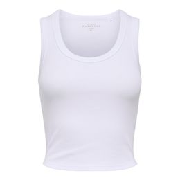Tanktop Only "ONLEASY S/L TANK TOP JRS", Damen, Gr. L, hellwei&szlig;, Jersey, Obermaterial: 93% Baumwolle, 7% Elasthan, unifarben, normal, tiefer Rundhals, Tops Tanktop, Baumwollmischung