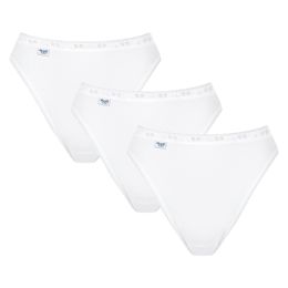 Tai-Slip Sloggi "Basic+", Damen, Gr. 46, wei&szlig;, Obermaterial: 95% Baumwolle, 5% Elasthan, bedruckt, unifarben, k&ouml;rpernah, Unterhosen Tai-Slip, elastischer Bund, weiche N&auml;hte, Baumwollmischung, atmungsaktiv, Topseller