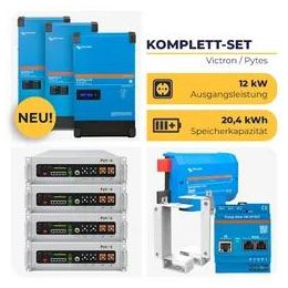 HUSATECH PowerSet: 3-phasig mit 2x MultiPlus-II 48/4k5/55-32 + 1x MultiPlus-II 48/4k5/55-32 GX + 4x E-Box V5&deg; | 12 kW 20,4 kWh