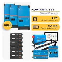 HUSATECH PowerSet: 3-phasig mit 3x MultiPlus-II 48/4k5/55-32 + Cerbo GX MK2 + 6x US5000 | 12 kW 28,8 kWh
