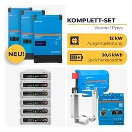 HUSATECH PowerSet: 3-phasig mit 2x MultiPlus-II 48/4k5/55-32 + 1x MultiPlus-II 48/4k5/55-32 GX + 6x E-Box V5&deg; | 12 kW 30,6 kWh