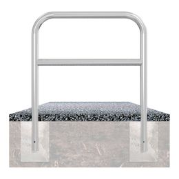 Schake Abweiseb&uuml;gel aus Stahlrohr &Oslash; 60 x 2,5 mm Breite: 1200 mm, H&ouml;he: 1200 mm + Querholm, zum Einbetonieren (465_23)