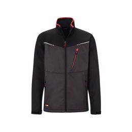 HOLEX Softshell Jacke, dunkelgrau / schwarz / rot, Unisex-Gr&ouml;&szlig;e: 3XL (090602 3XL)