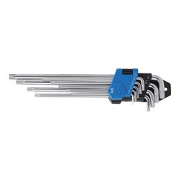 BGS-technic BGS Winkelschl&uuml;ssel-Satz extra lang + extra kurz T-Profil (f&uuml;r TX) T10 - T50 9 teilig ; BGS technic (9375)