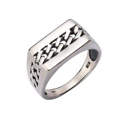 Fingerring Firetti "Schmuck Geschenk Silber 925 Silberring Panzerkette" Gr. 22, silber (silberfarben), Fingerringe, Herren, 22, Silber 925 (Sterlingsilber), 3mm, Fingerring