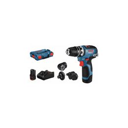 Bosch Akku-Bohrschrauber GSR 12V-35 FC mit 2 x 3,0 Ah Li-Ion Akku 4 Aufs&auml;tze L-BOXX (06019H3000)