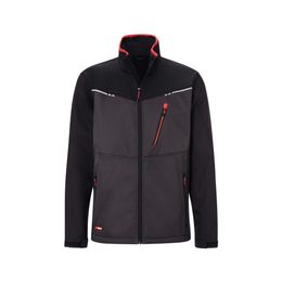 HOLEX Softshell Jacke, dunkelgrau / schwarz / rot, Unisex-Gr&ouml;&szlig;e: L (090602 L)