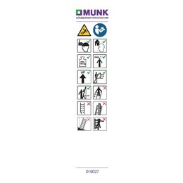 MUNK Hinweis-Aufkleber f&uuml;r Klappleitern 2-teilig Aufkleber 19029 (019148)