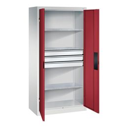 C+P Schwerlastschrank mit Schubladen Acurado, 1950x930x500mm, 7035/3003 ; C + P M&ouml;belsysteme (8921-5230|S10197)
