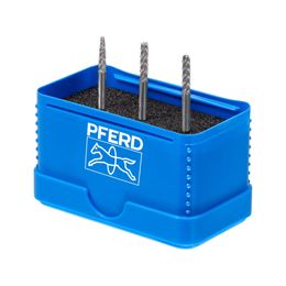 Pferd TOOLS Hartmetall Hochleistungsfr&auml;sstift Set 1403 ALLROUND 3-tlg. &Oslash; 3mm Schaft-&Oslash; 3mm universal grob (1403) (21901403)